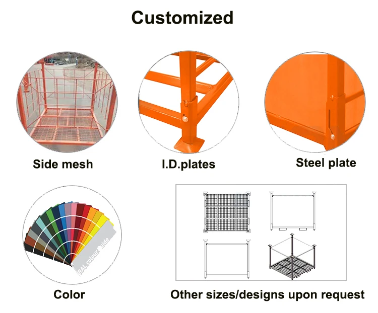 Heavy Duty Industrial Racking System Powder Coated Steel Folding ...
