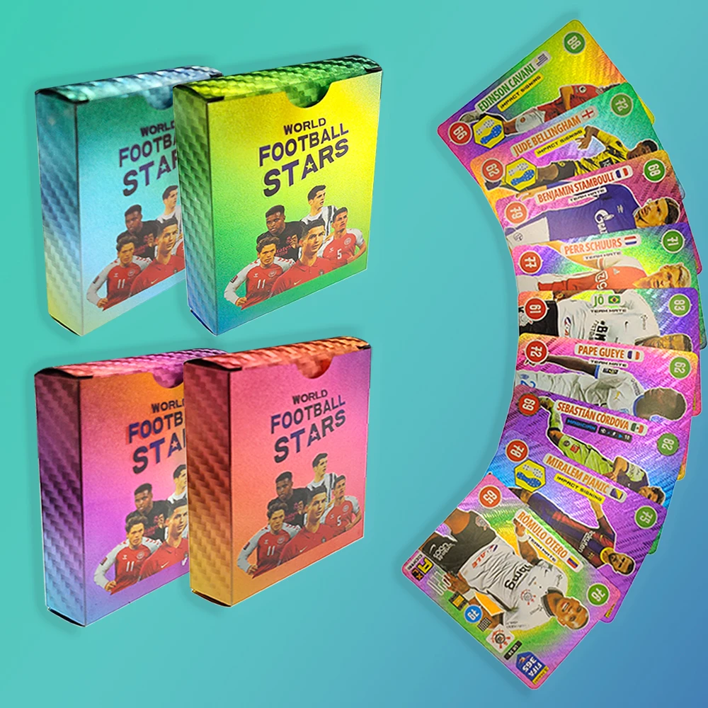 Wholesale 55 Cards/box Gold Foil Deck Box Panini World Soccer Football ...