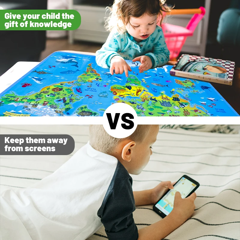 Customized Talking Poster Interactive Map Anamil Wall Chart Educational ...