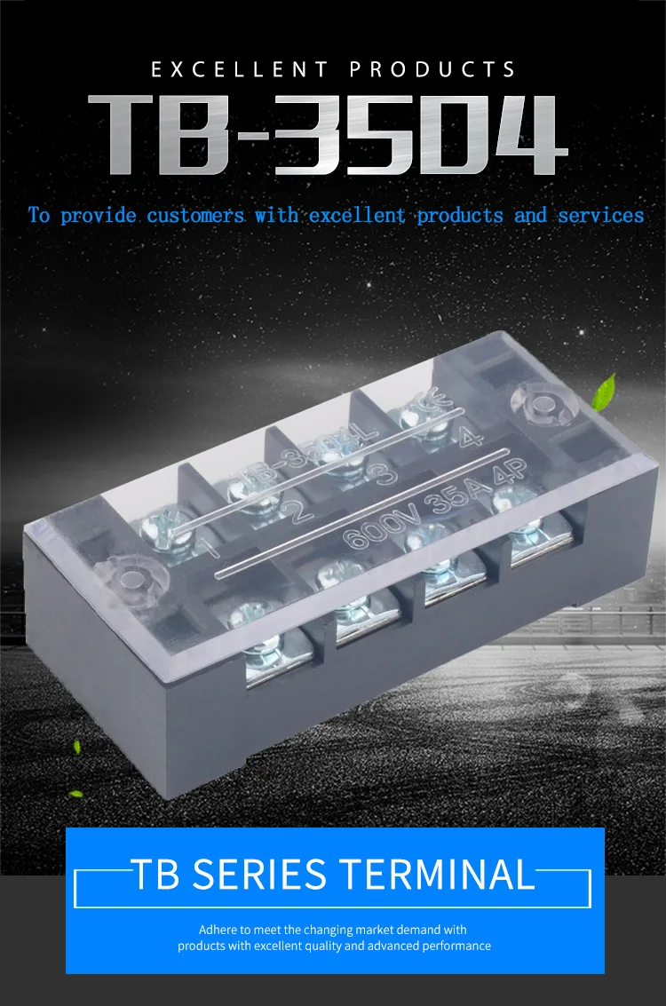 Screw Terminal Block Manufacturer TB Terminal Block 45A 3 Pin Barrier ...