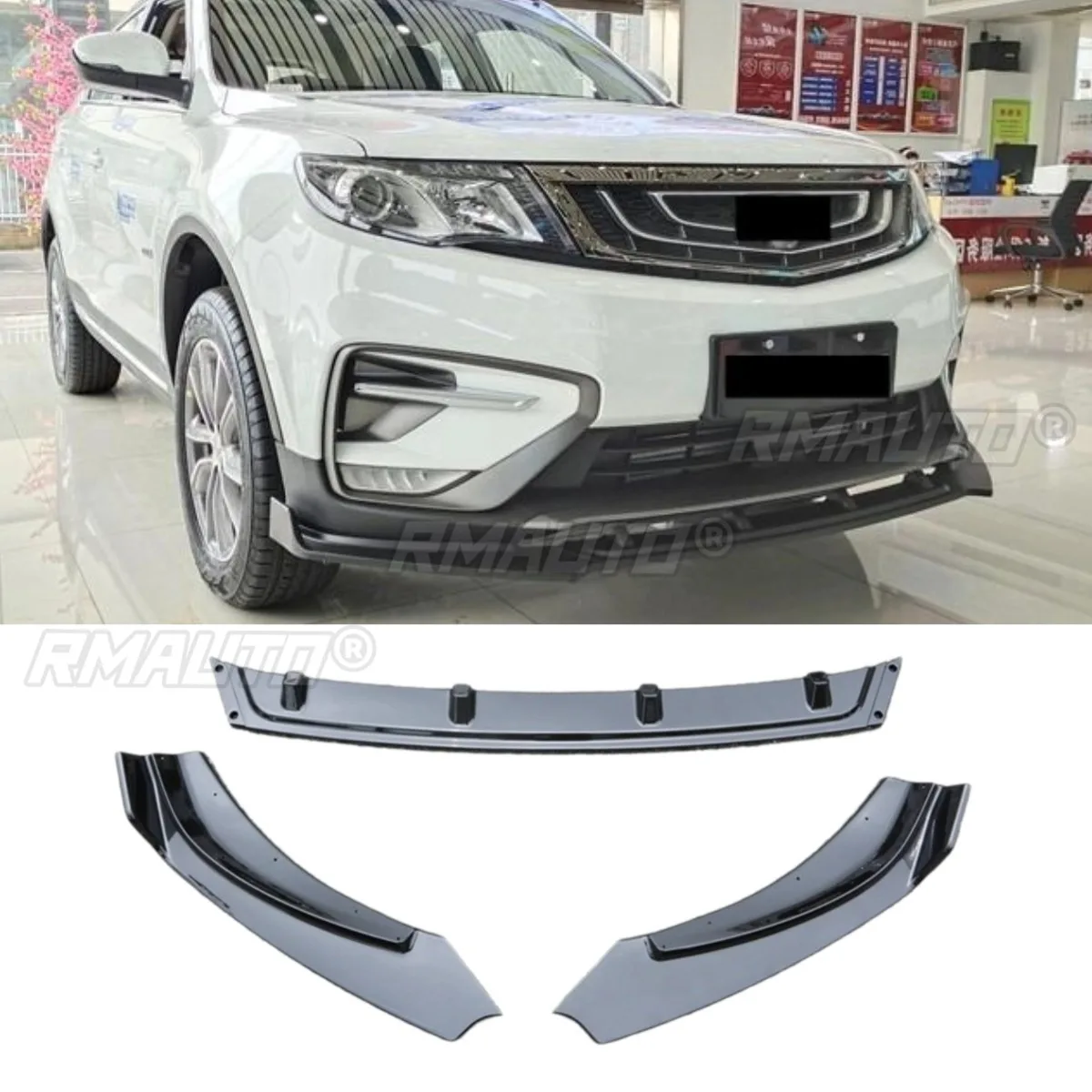 For Geely Boyue 2018-2020 Car Front Bumper Lip Splitter Diffuser Body ...