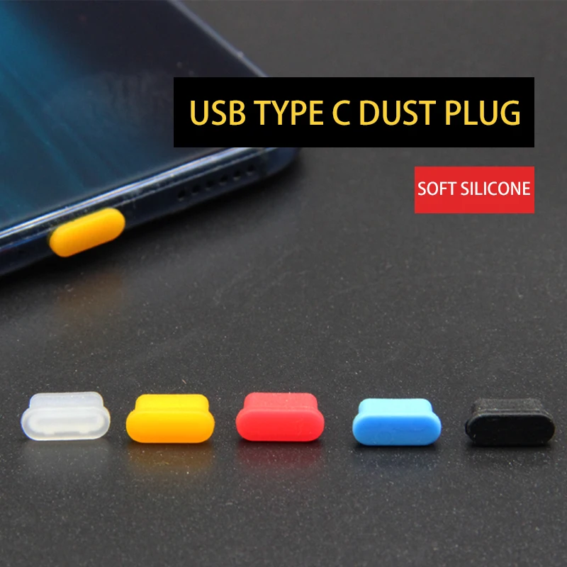 Silicone Rubber USB C Port Dust Covers - Protect & Style