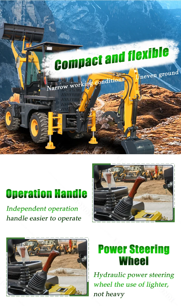 Liondi Backhoe Loader Mini 4x4 Backhoe Loader Backhoe Excav Loader With ...