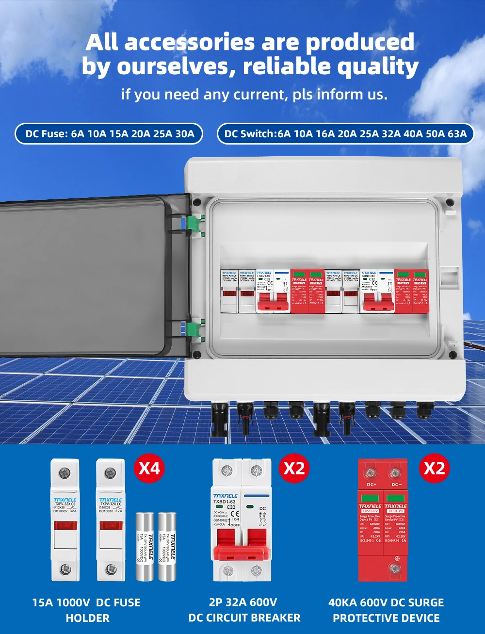 Solar Photovoltaic PV Combiner Box - Lightning Protection