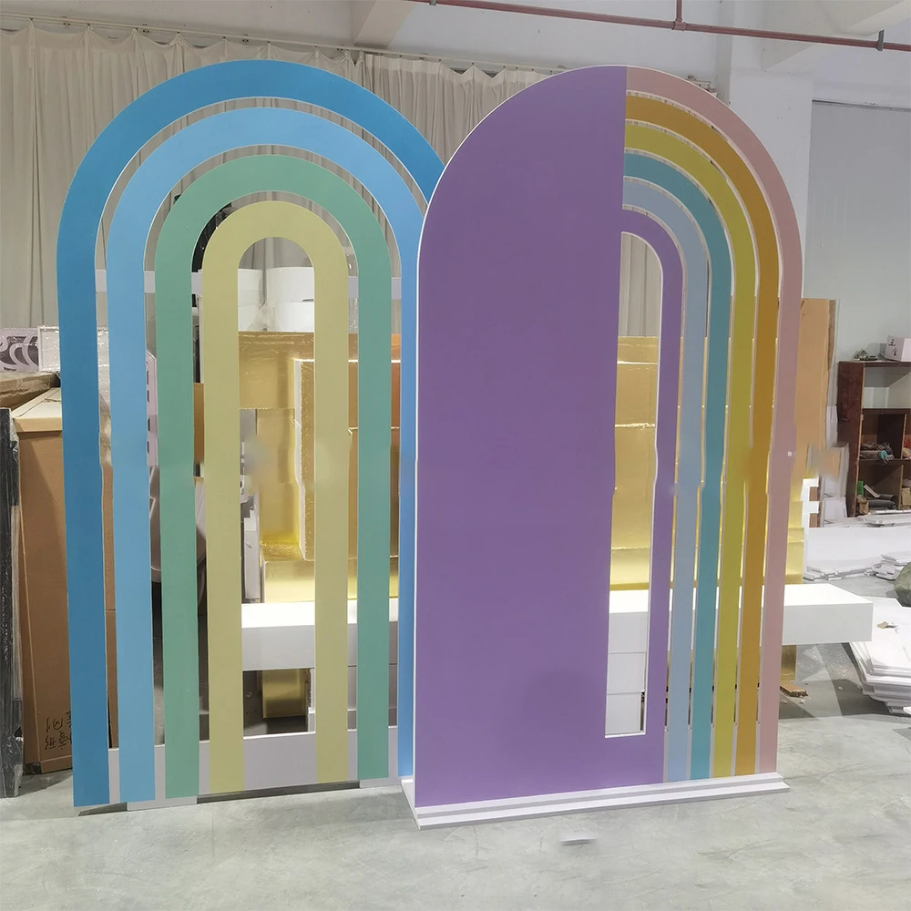 Custom Pvc Acrylic Backdrops Rainbow Arch Backdrops Arch Stand For ...