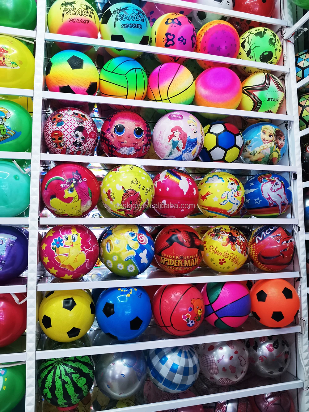 Wholesale Promotion Neon 9 Inch Inflatable Pvc Beach Ball With Chain ...