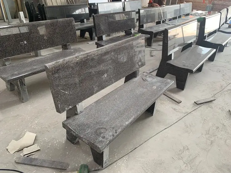 Gray And Black Granite Park Bench Elegant Tombstone And Monument Design ...