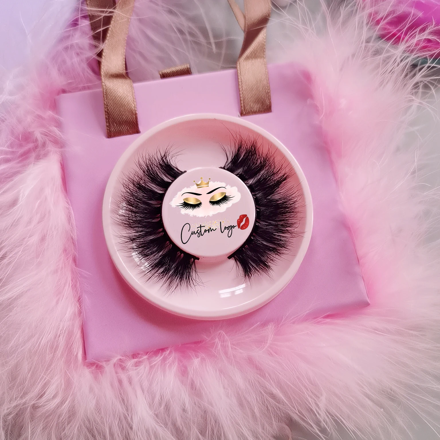 New Design square Shopping Bag Shape Gift Lashes Box Private Label ...