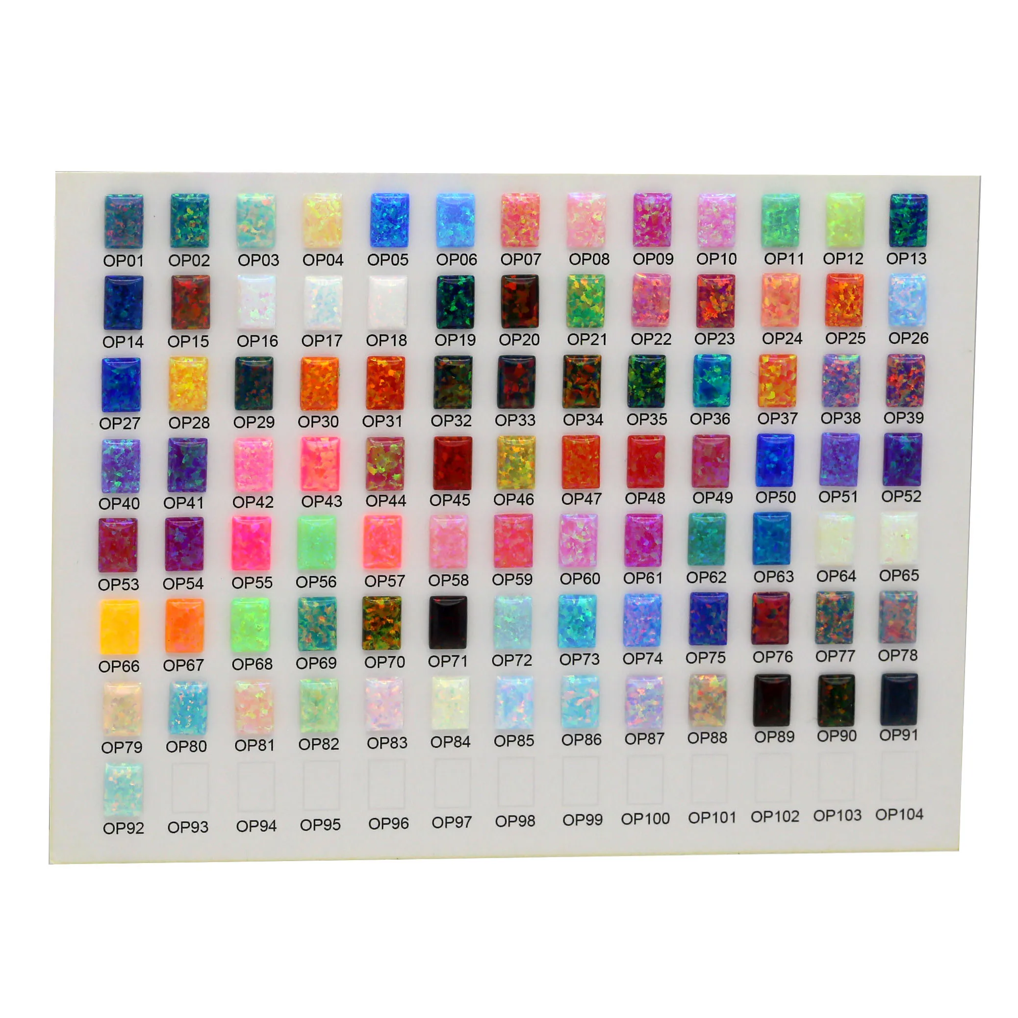 96 Colors Synthetic Opal Color Chart for Sale| Alibaba.com