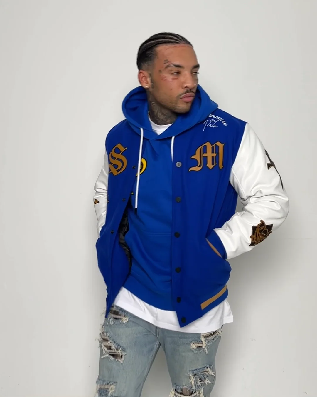 Custom Logo Men Cropped Varsity Jacket Streetwear High Quality ...