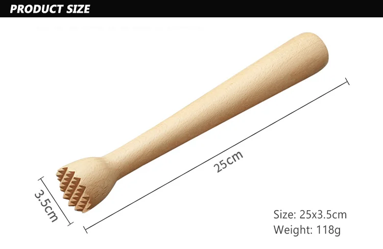 Custom Bar Tools Mojito Cocktail Drink Wood Muddler Fruit Lemon Masher ...