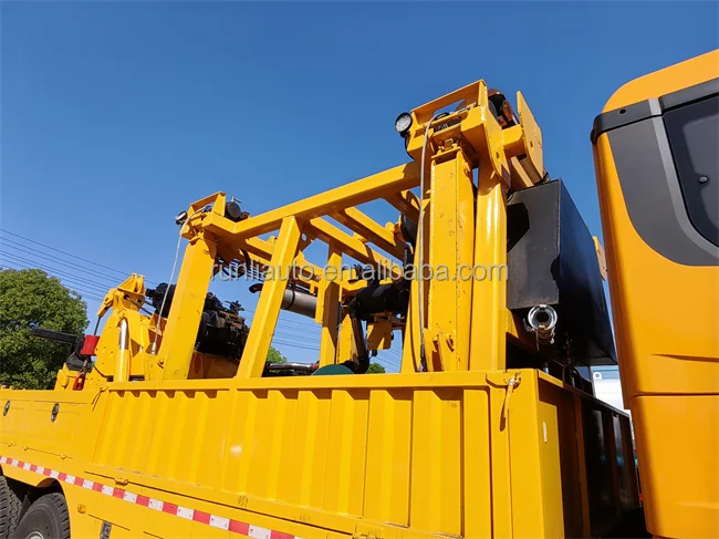 Heavy Duty Flatbed Sliding Rotator Towing Truck Wrecker Tow 30 Ton ...