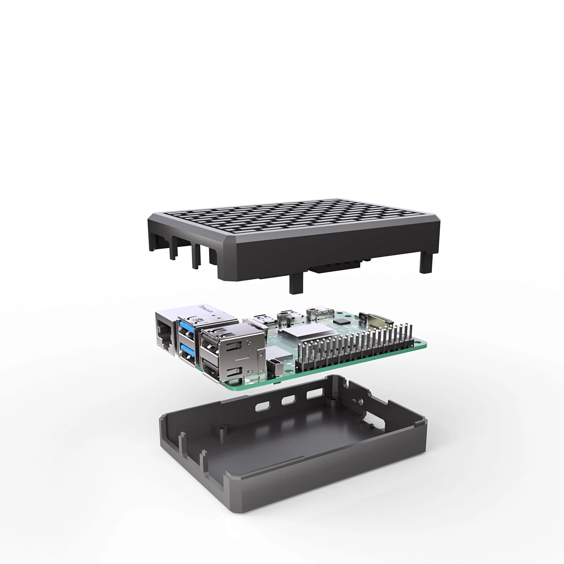 Raspberry Pi5 Fifth Generation Heat Dissipation Protection All Aluminum Alloy Shell Metal 90*65 ...