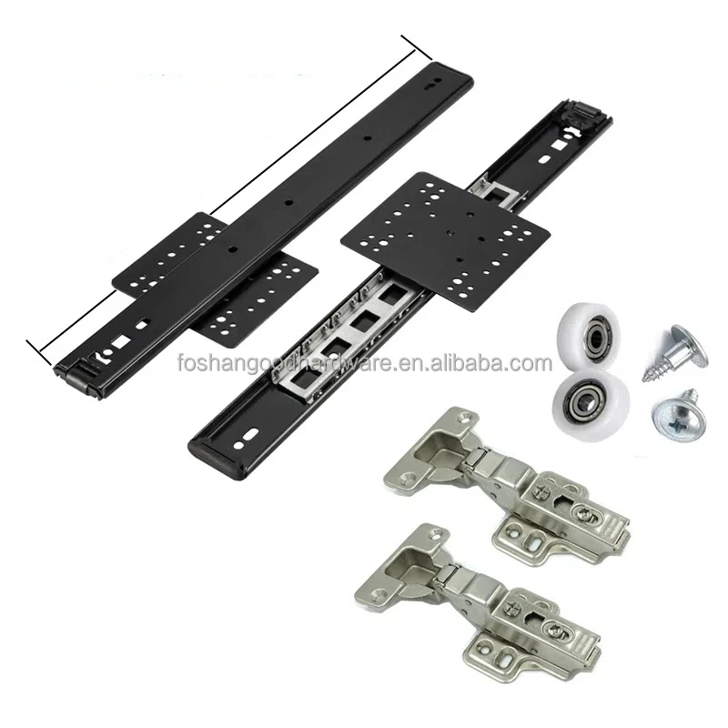 GOOD Furniture Pocket Door Slide Drawer Wardrobe Concealed Door Slides ...
