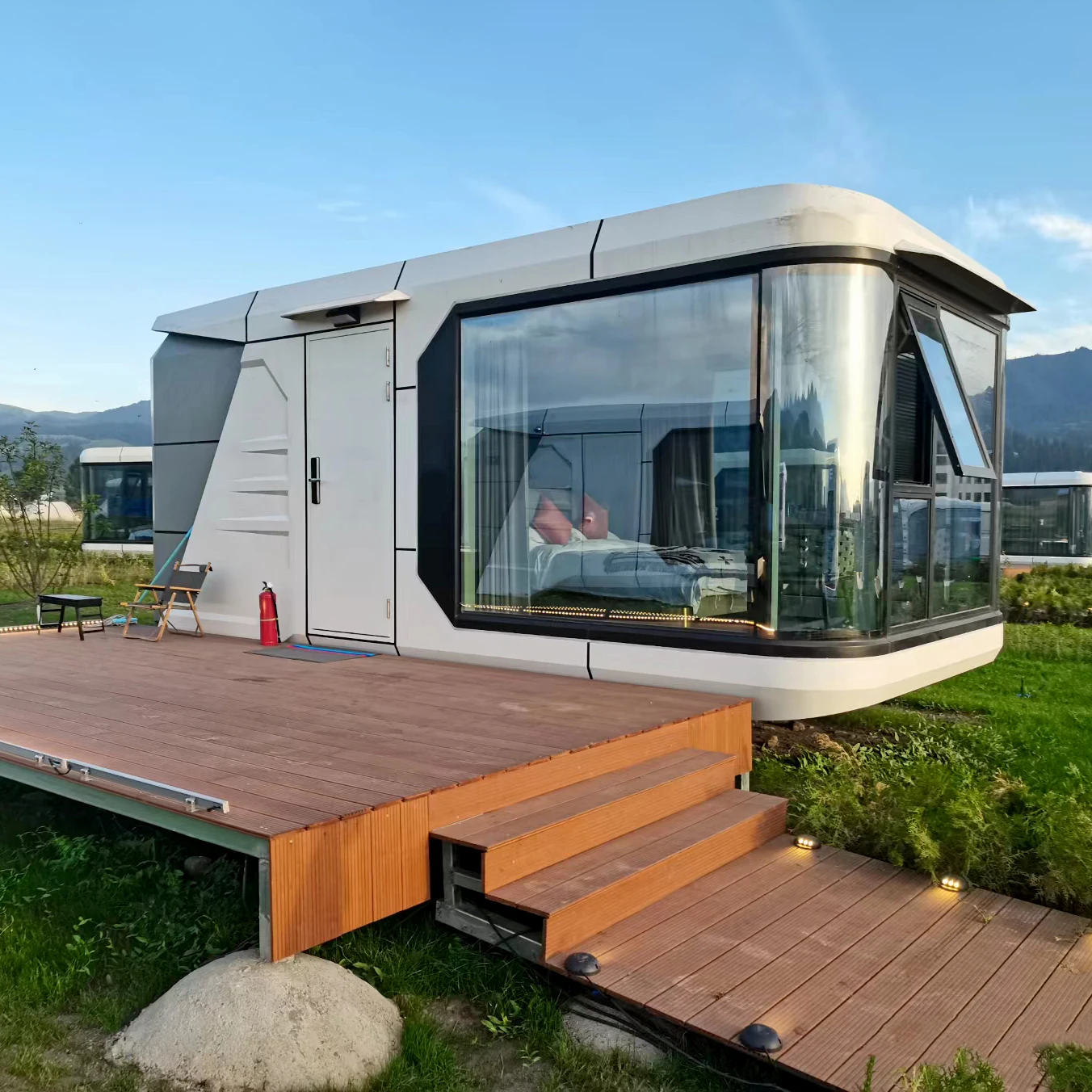 Mobile Prefabricated And Decorated Capsule Houses Prefab Steel Smart ...