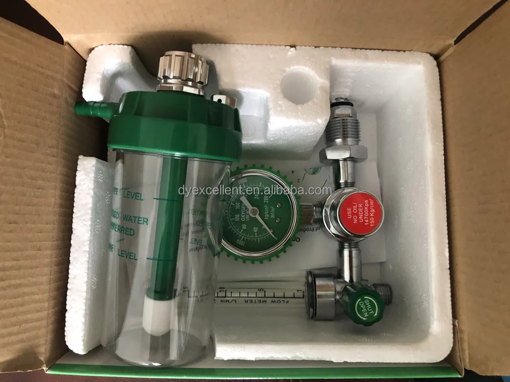 Brass Bullnose Medical Oxygen Regulator With Humidifier Bottle For ...