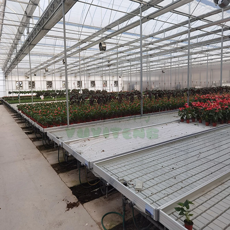 Greenhouse 4x8 Flood Rolling Bench - Hydroponic Growing Table