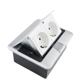 Square Pop Up Floor Socket Outlet Box With Rj45 Data Rj11 - Buy Rj11 ...