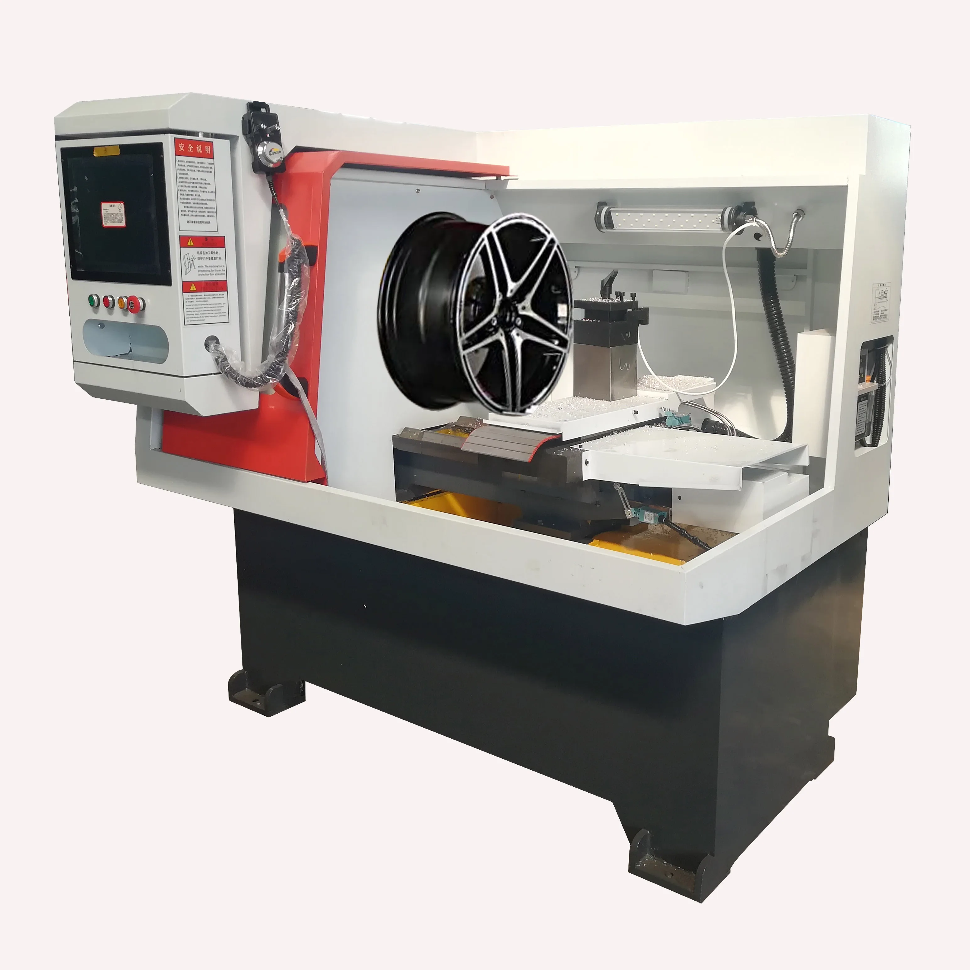 High-accuracy Car Lathe Rim Aluminium Diamond Cutting Machine