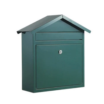 High Quality Cast Iron Wall Mounted Green Letterbox Post Box Commercial Mailboxes With Lock ...
