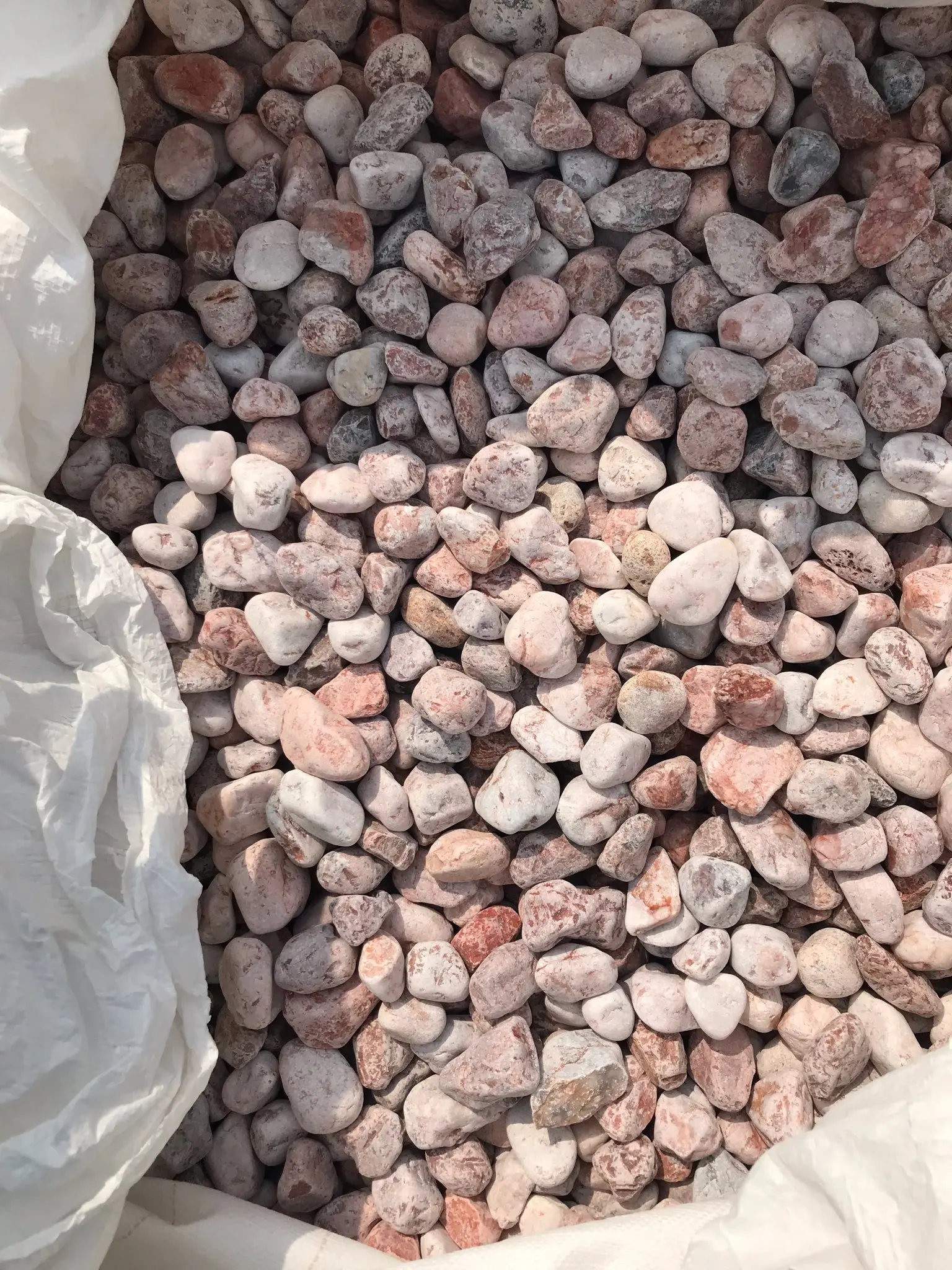 Tiny Tumbled Pink Natural Stone Cobble Pebble Vietnam Gravel Crushed ...