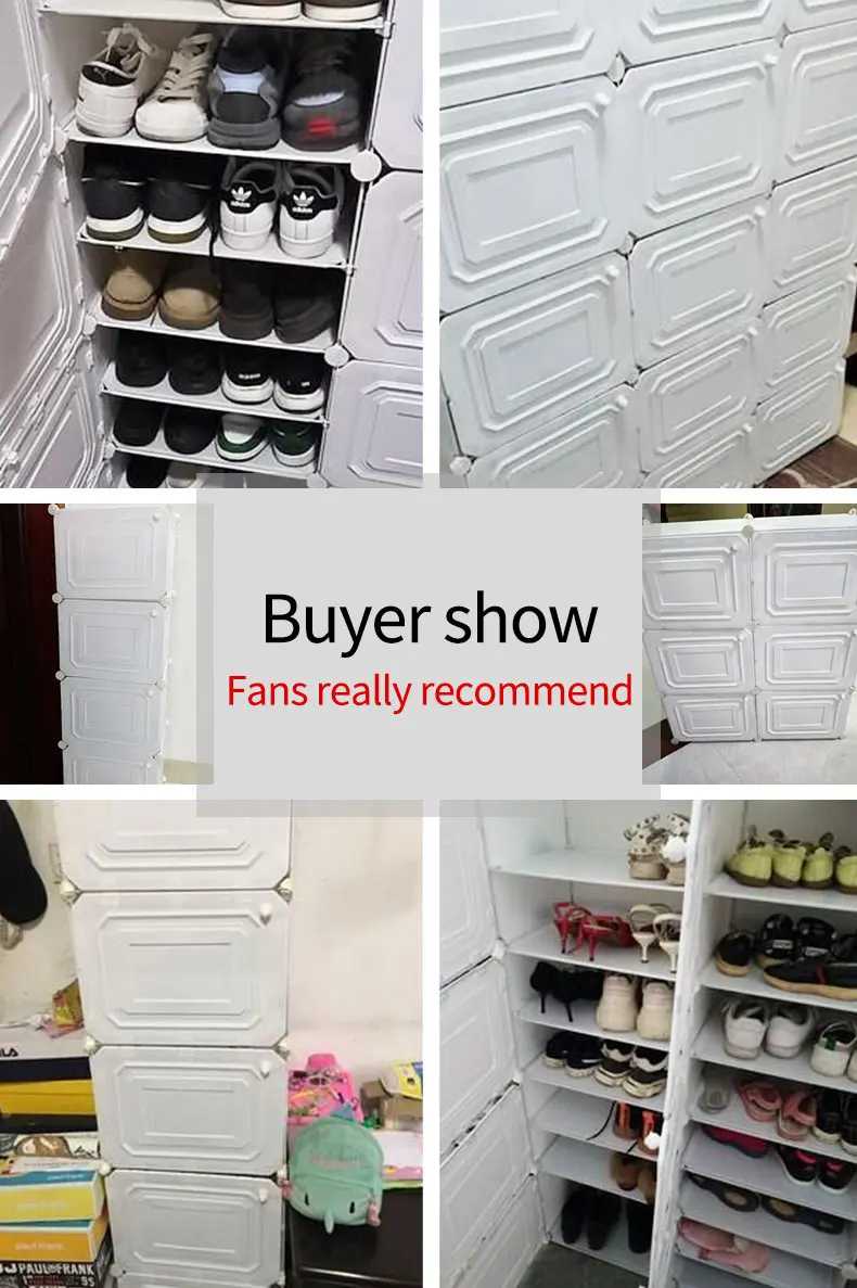 New Arrival White Folding Plastic Shoe Rack Organizer With 3d Doors ...