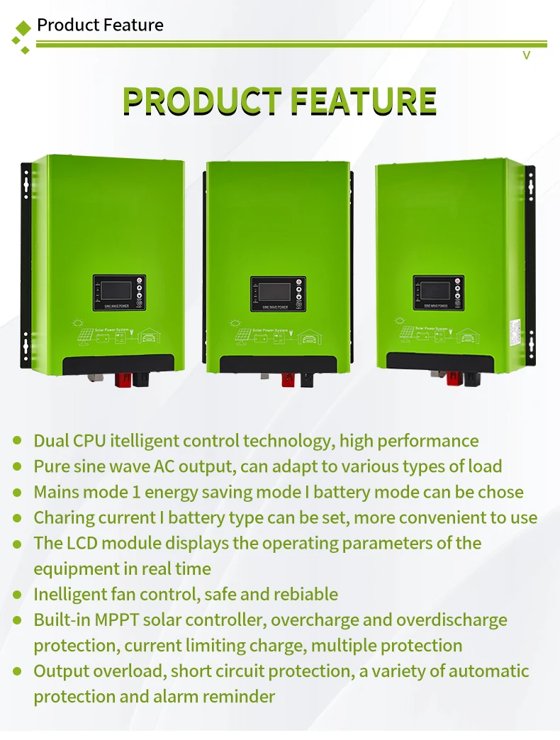 Solar Hybrid Inverter - 7kw, 6kw, 5kw Power Solutions