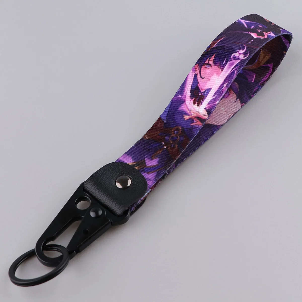 Genshin Impact Nylon Webbing Lanyard Carabiner Short Wrist Keychain ...