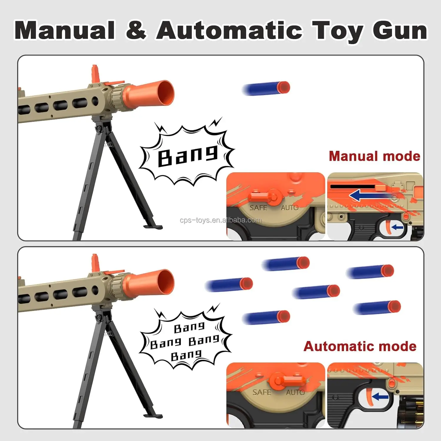 MG3 Electric Shell Ejecting Foam Blasters for Kids