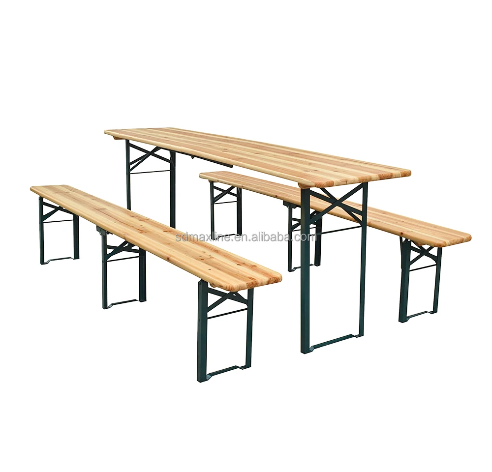 Outdoor Picnic Courtyard Party Dining Folding Brewery Wooden Beer Set ...