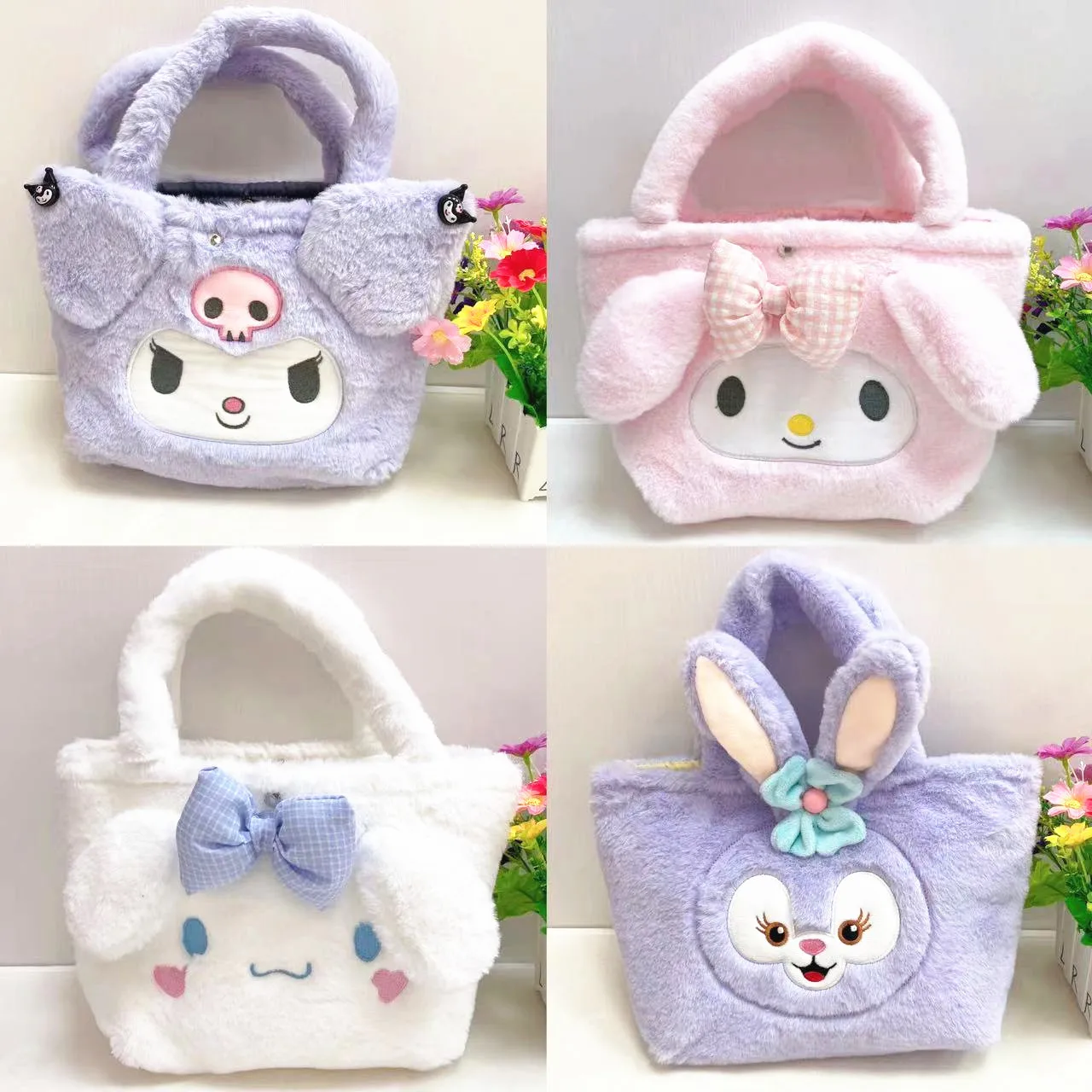 New 4 Styles Melody Plush Bag Kuromi Bag Cute Sanrio Plush Bags - Buy ...