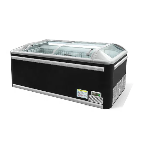 Supermarket Merchandise Horizontal Freezer Ice Cream Gelato Showcase ...