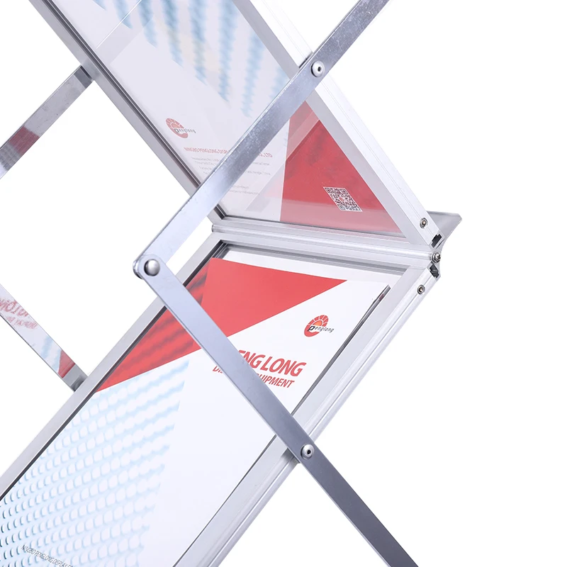 Acrylic Brochure Holder - Aluminum Display Rack A4 Paper Stand