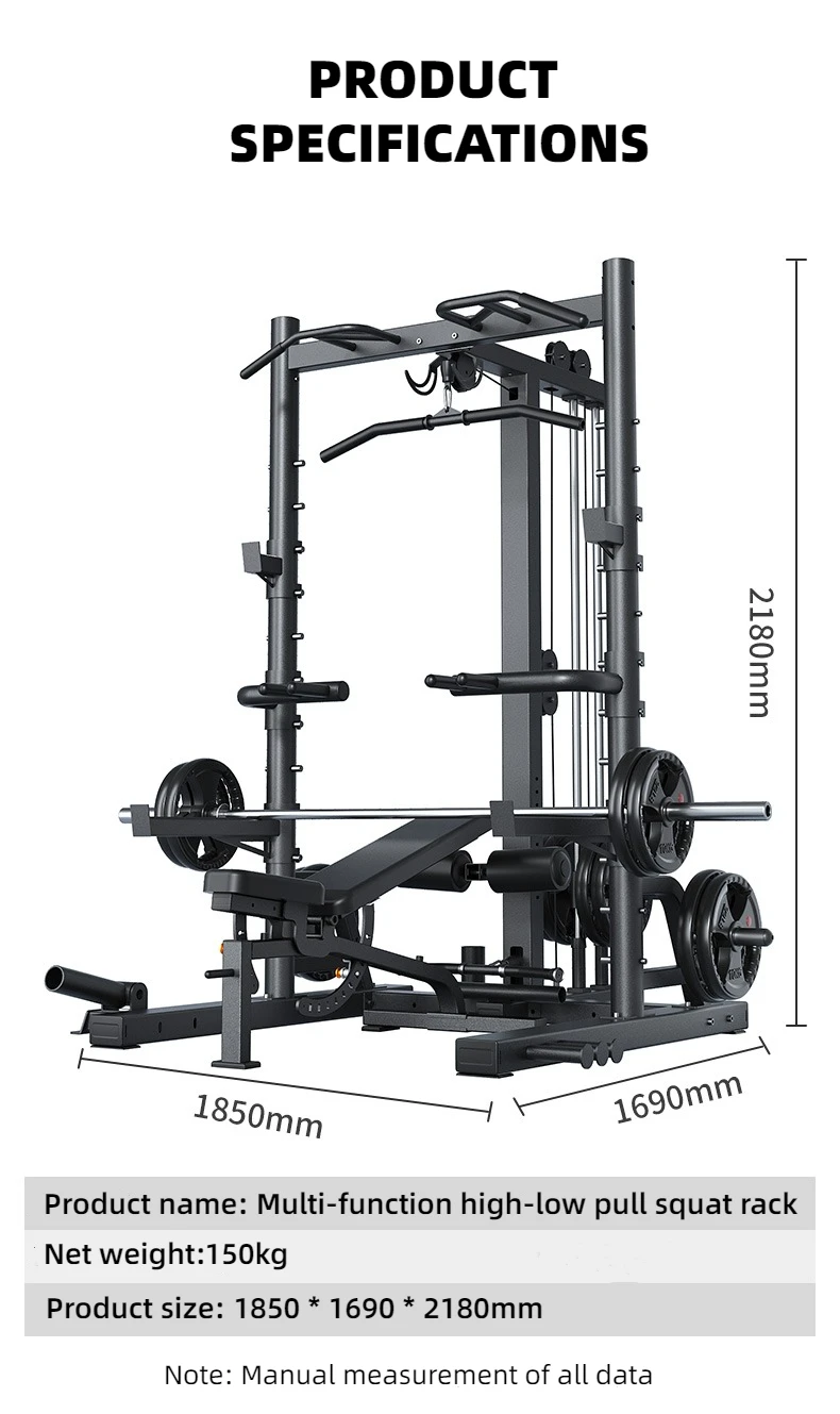 Fitness Home Smith Power Squat Machine Rack Gym Equipment Power Cage ...