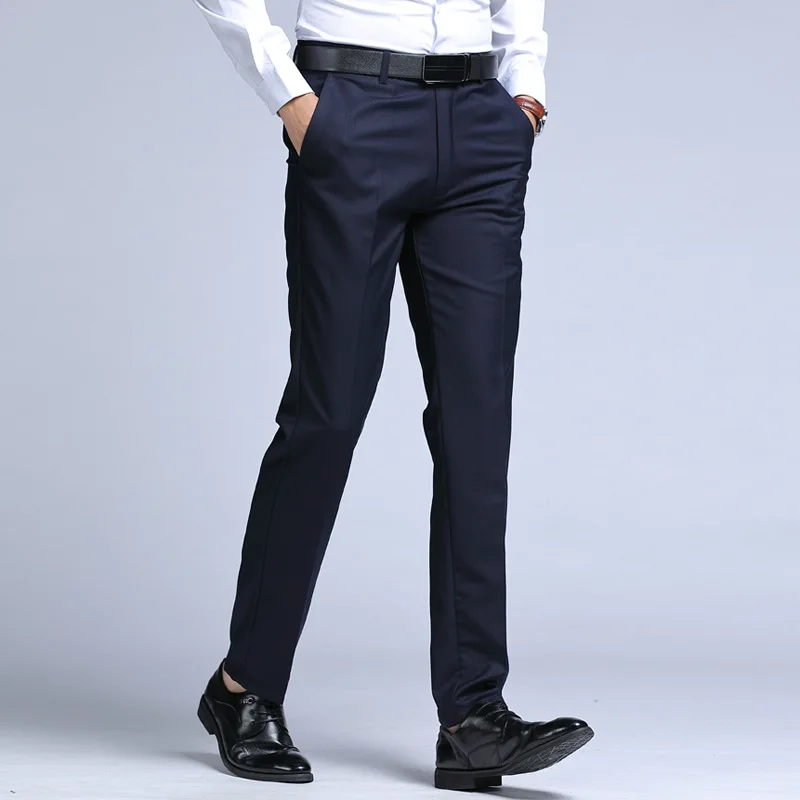 Men Business Loose Suit Pants Formal Office Formal Wear Suit Long ...