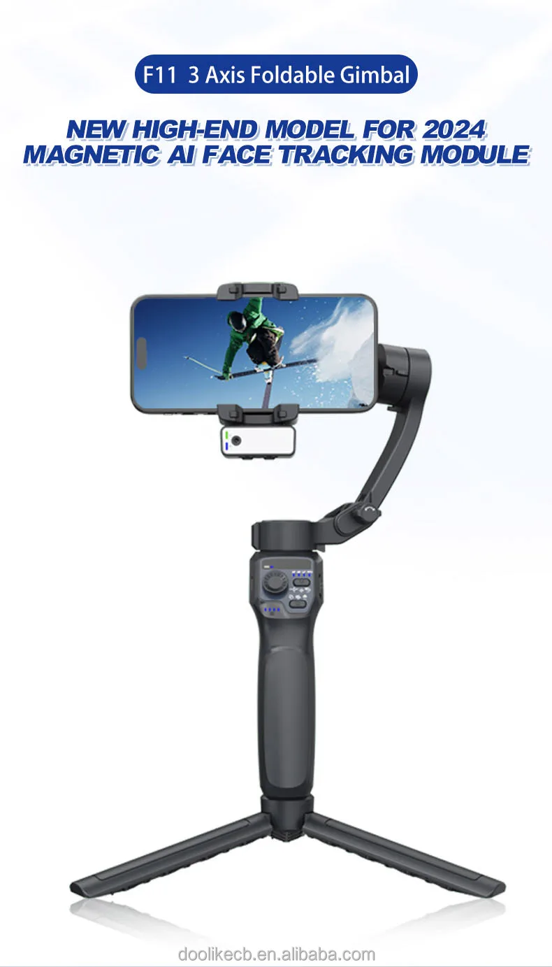 2025 BEST SELLER F11 3 Axis Gimbal Stabilizer with AI Face Tracking and ...