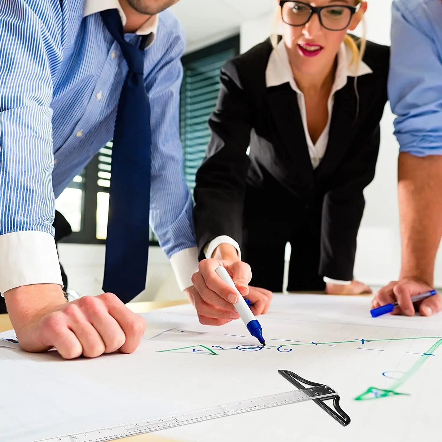 Bview Art T Square Ruler 80cm - Transparent Measuring Scale