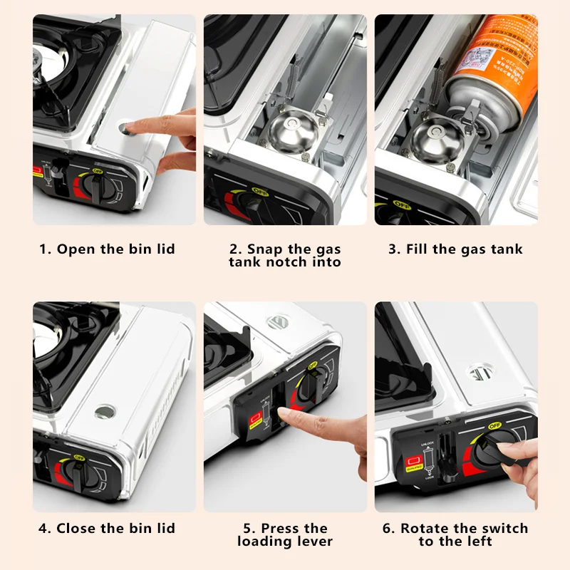 Camping Portable Gas Stove Tube Burner Butane Stove Portable Stove ...