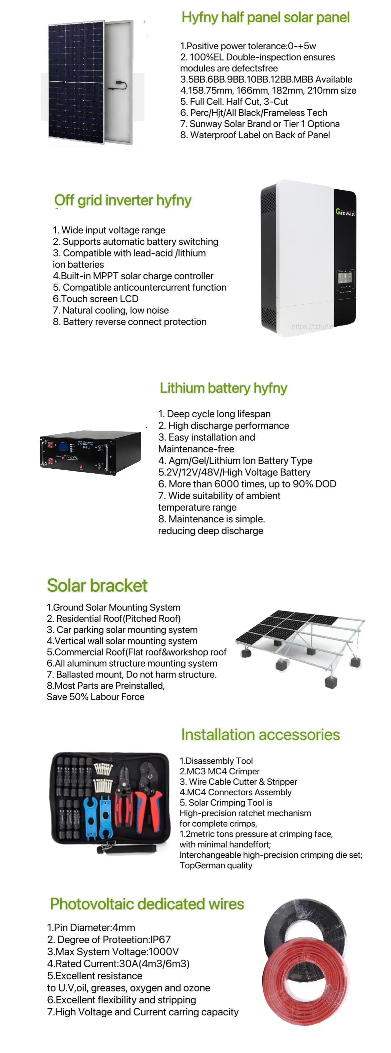 5kw Solar System Full Set Complete Kit Solar Energy System Off-grid ...