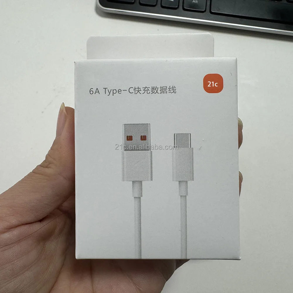 Factory ORIGINAL 6A Type-C Fast Charging Cable 67w 120w Charger 6a Usb ...
