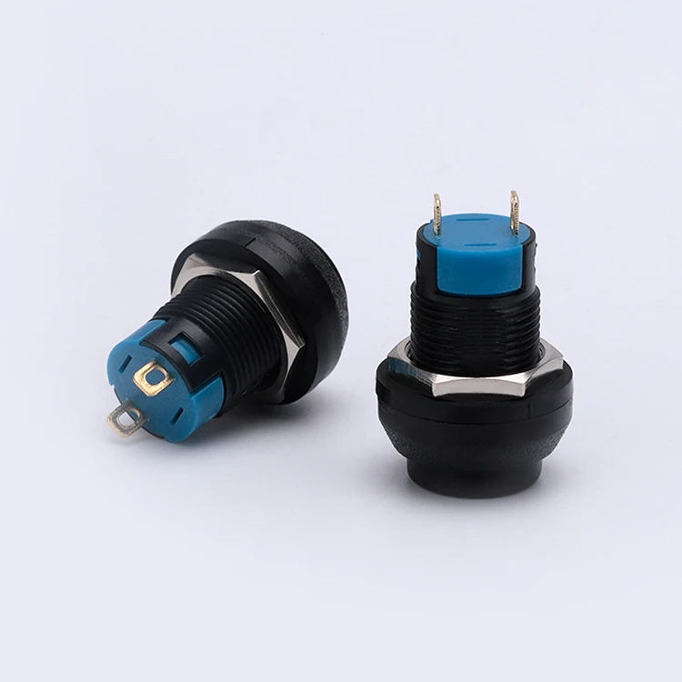 New High Quality Ip65 Waterproof Electrical Latching Switch Plastic High Round Head 12mm Push ...
