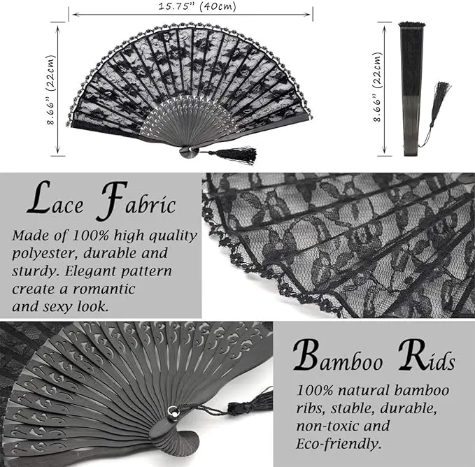 Custom Large Size Personalized Bamboo Hand Fans Eco-Friendly Wedding ...