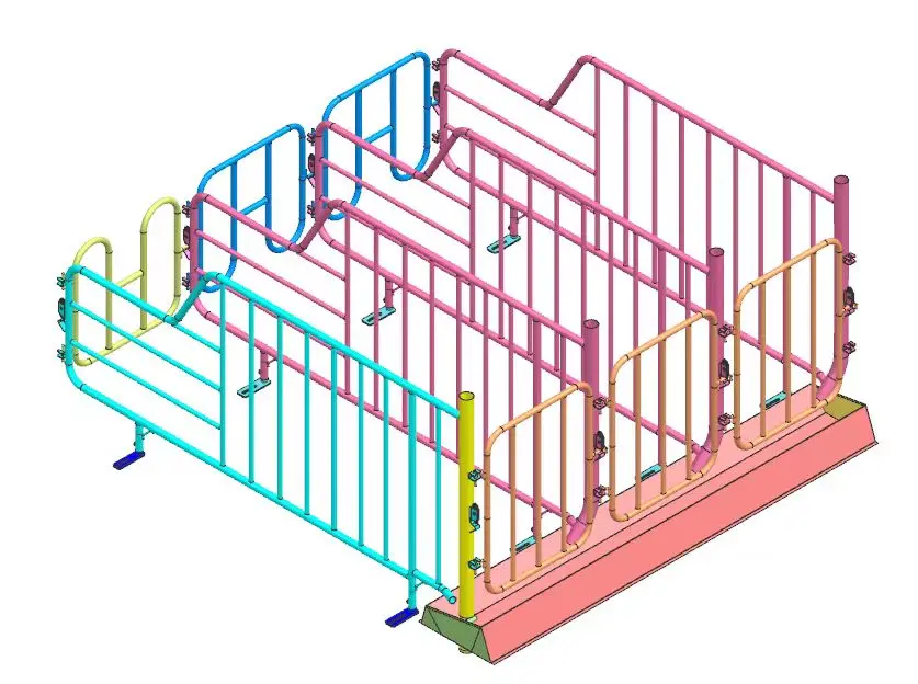 New JUXIN Pig Farming Hot Galvanized Gestation Crates Gestating Pen ...
