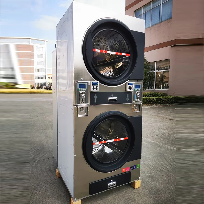 16-22kg Stainless Steel Laundry Automatic Token Or Coin Operated ...