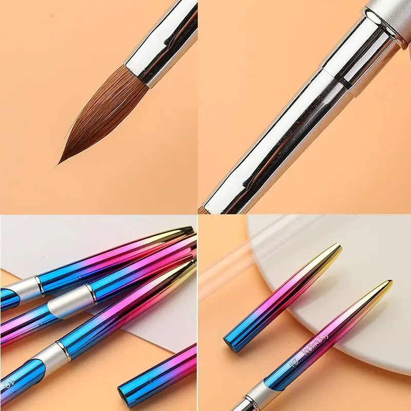 Gradients Rainbow Design Nail Brush Nail Art Painting Pen 100% Pure ...