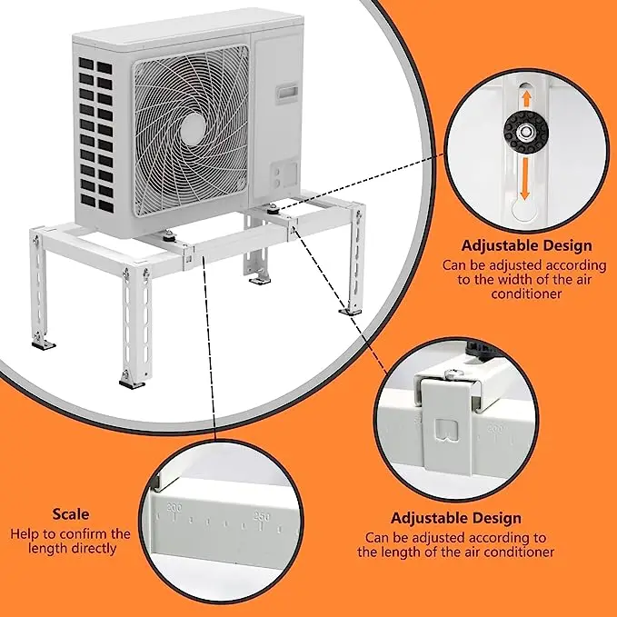 Mini Split Ground Stand for Ductless Mini Split Air Conditioner Heat ...