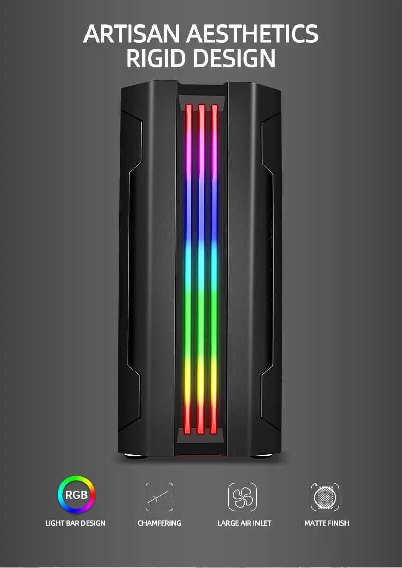 Gabinete Gamers 2021 Eatx Pc Case Tempered Glass Atx Dangerous Look ...