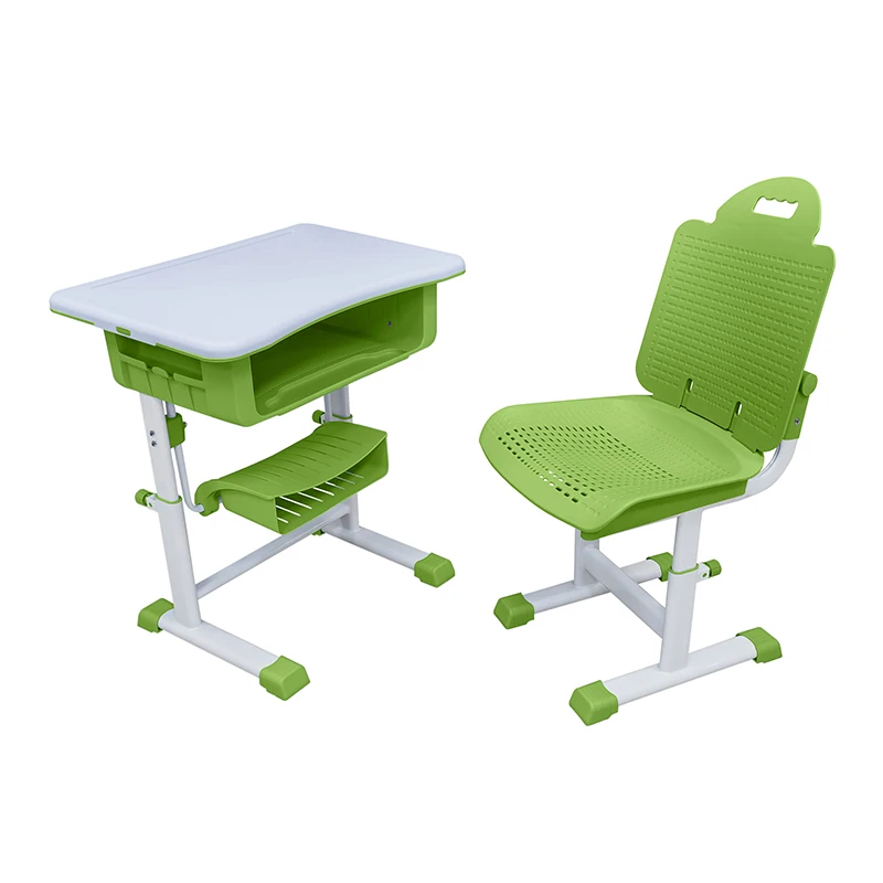 Classroom Study Table And Chair Desk Set With Footrest For Lunch Break ...