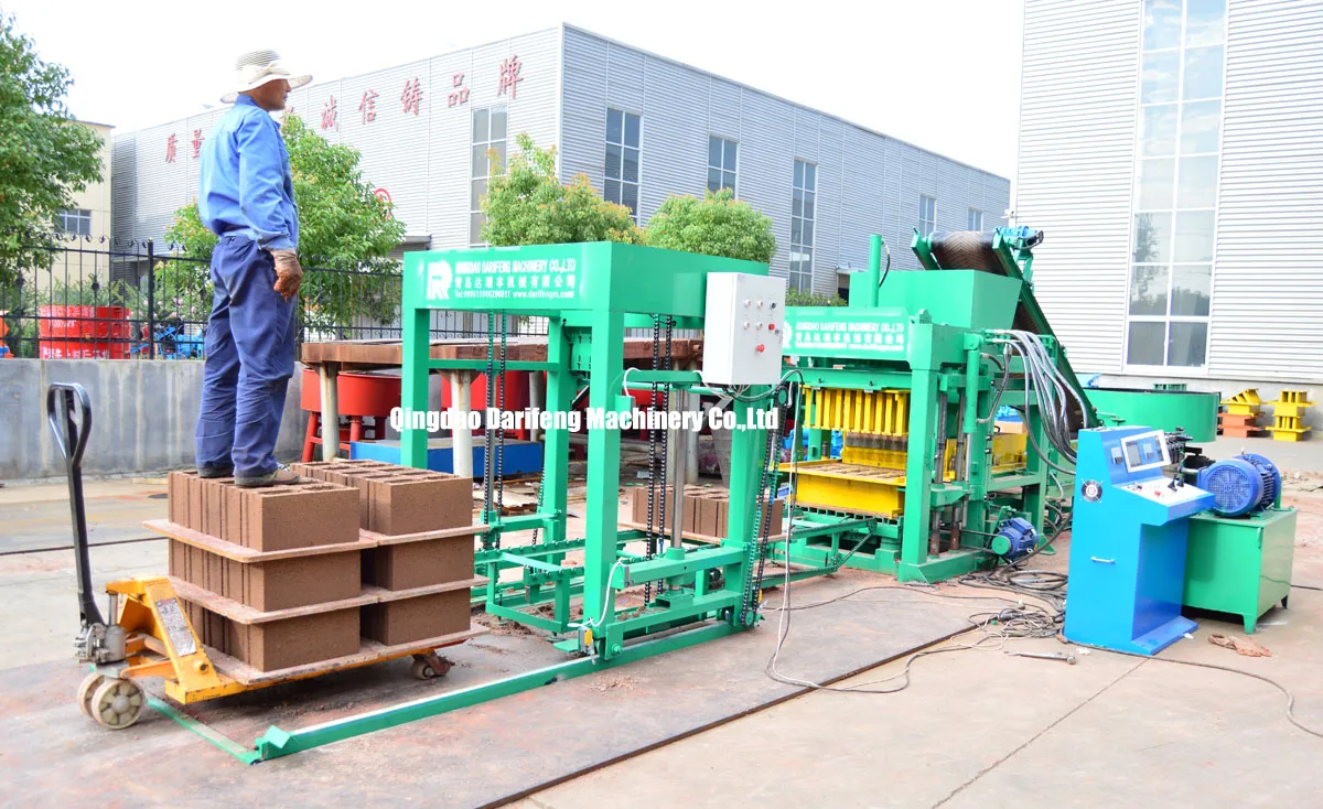 Hydraulic Color Paver CHB Brick Hollow Block Machine With Stacker Price ...