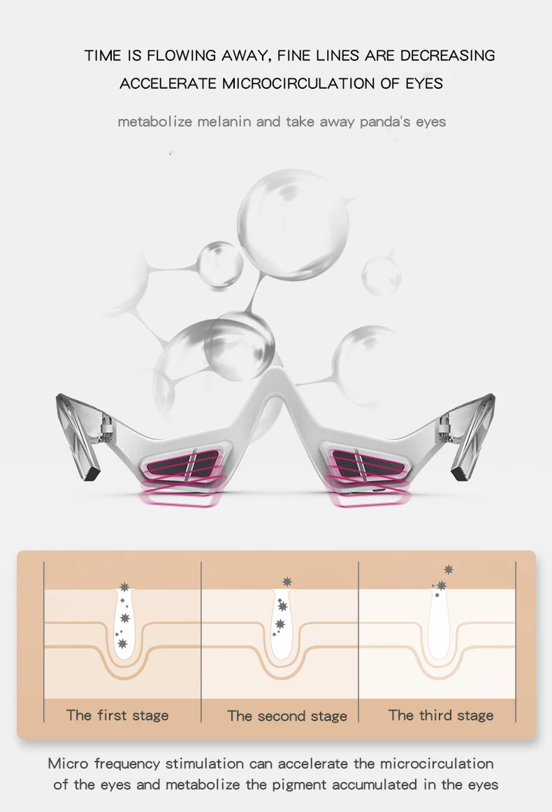 3D EMS Micro-Current Eye Massager with LED Red Light Therapy